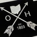 Ohio State Flag License Plate Car Tag Diamond Etched Engraved on Black ...