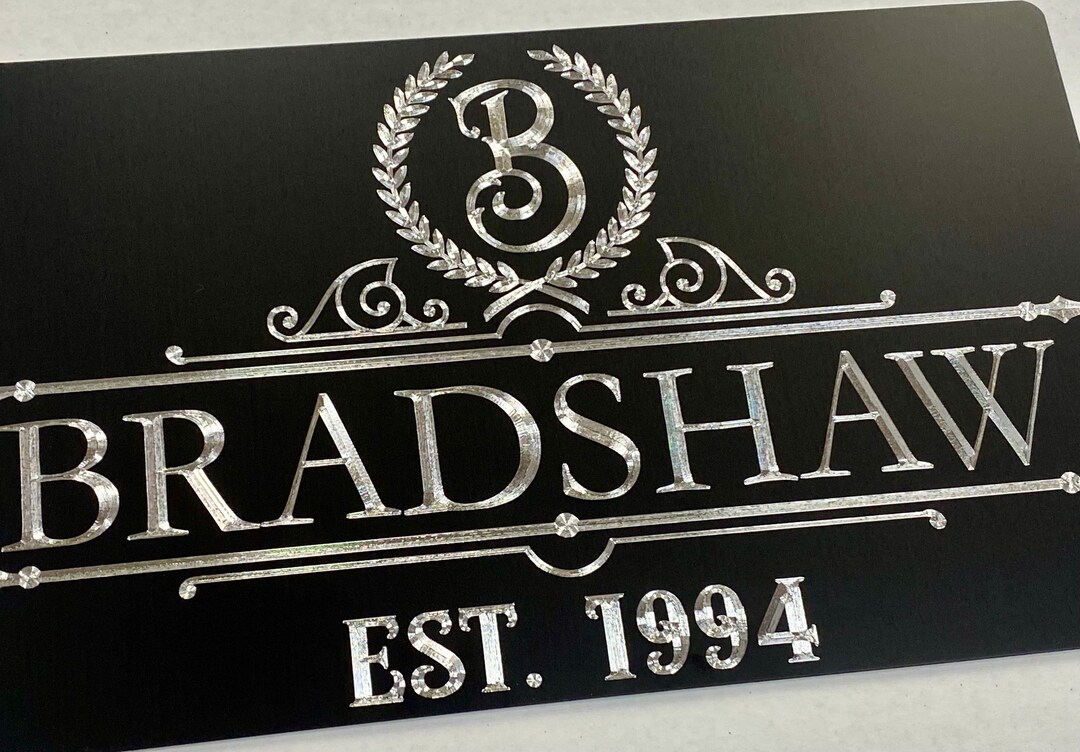 Custom Engraved Personalized Family Name Yard Decor House Mailbox Sign ...