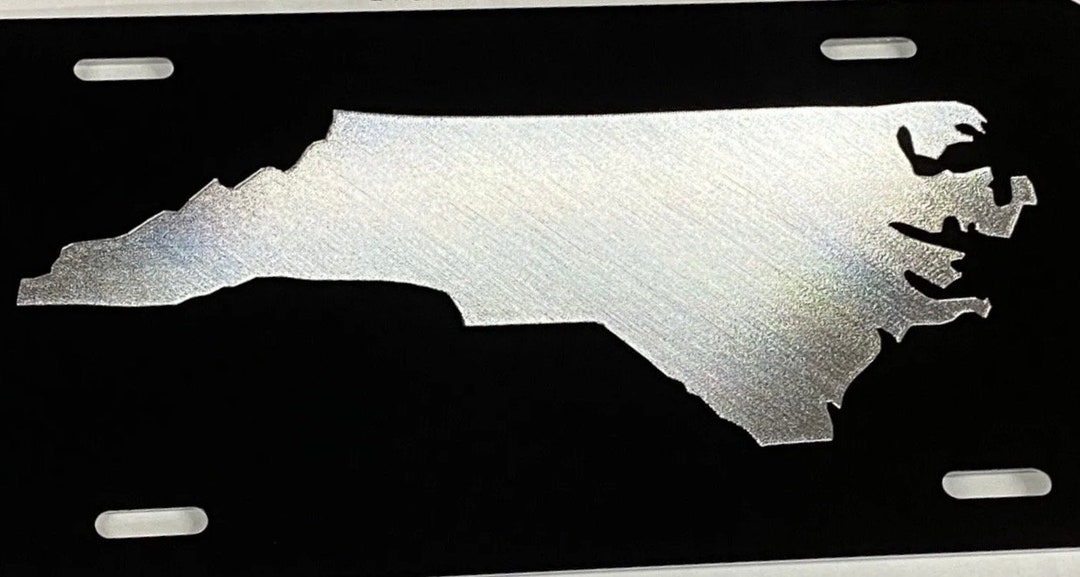 NC North Carolina State License Plate Car Tag Diamond Etched Engraved ...