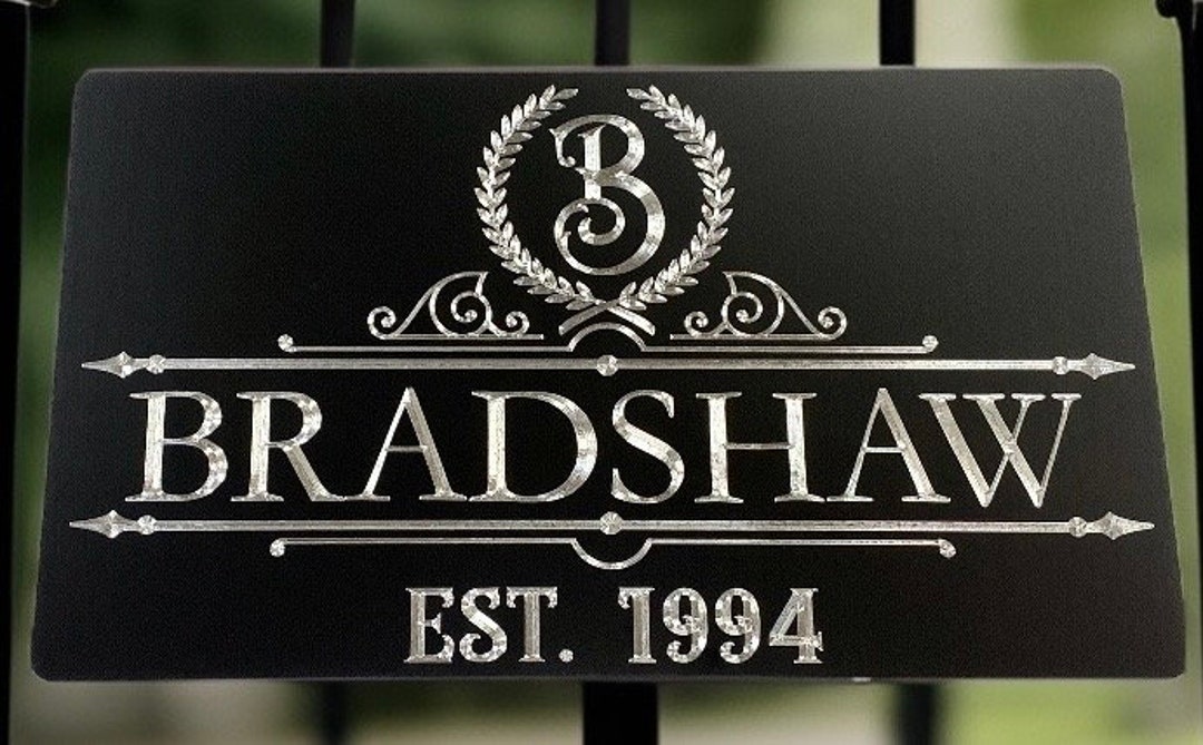 Custom Engraved Personalized Family Name Yard Decor House Mailbox Sign ...