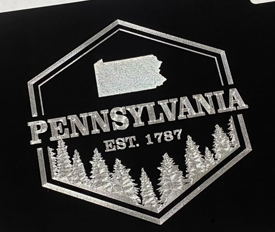 Pennsylvania PA State License Plate Front Car Tag Diamond Etched ...