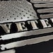 US Flag Veteran License Plate Car Tag Diamond Etched Engraved Aluminum ...