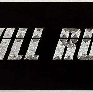 Will Run License Plate Vanity Front Car Tag Engraved / Diamond Etched ...