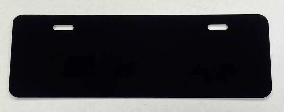 License Plate Car Tag Blank 12x4 Half Size Aluminum Metal Gloss Black ...