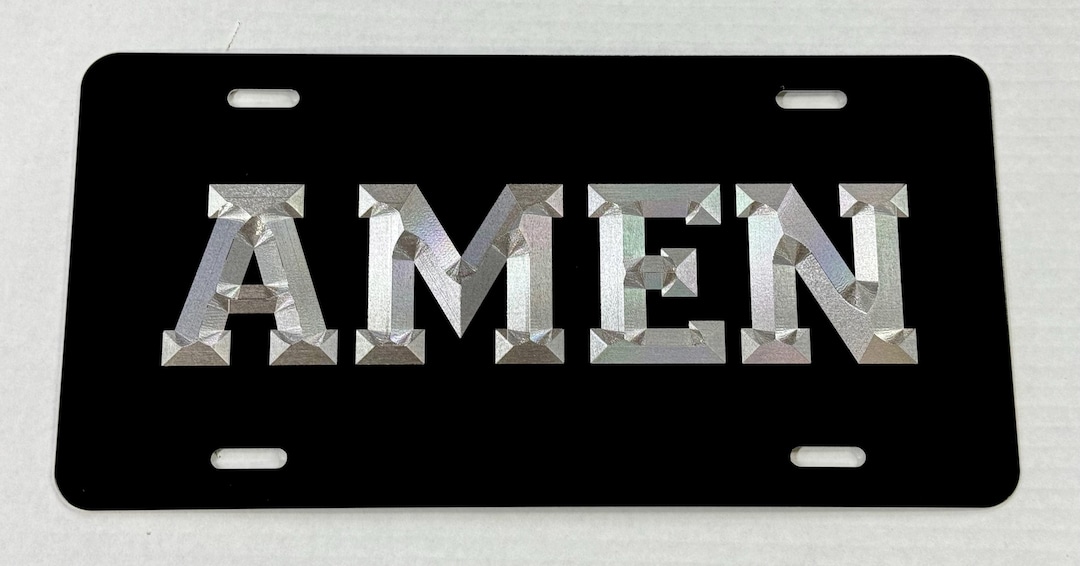 Custom License Plate Car Tag ANY TEXT / FONT Personalized Diamond ...