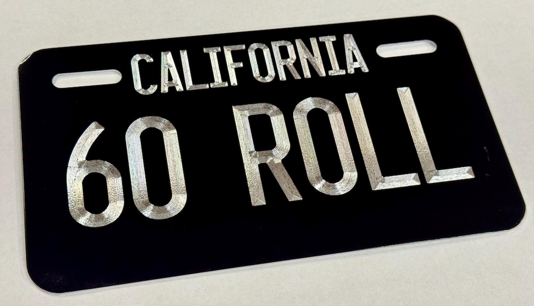 Any State Custom Motorcycle Bike 7x4 Tag License Plate Diamond Etched ...