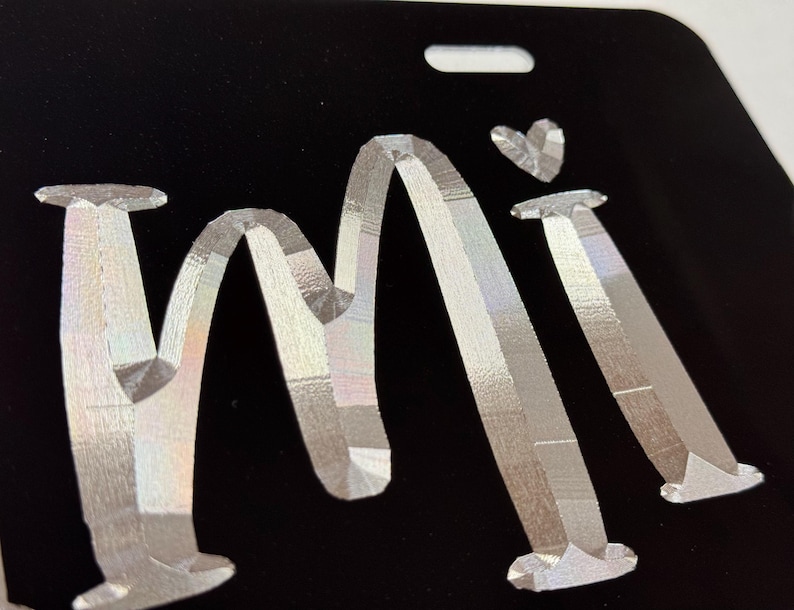 Engraved Mimi License Plate Front Vanity Car Tag Diamond Etched on ...