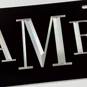Engraved Custom Personalized Monogram License Plate Car Tag Diamond ...