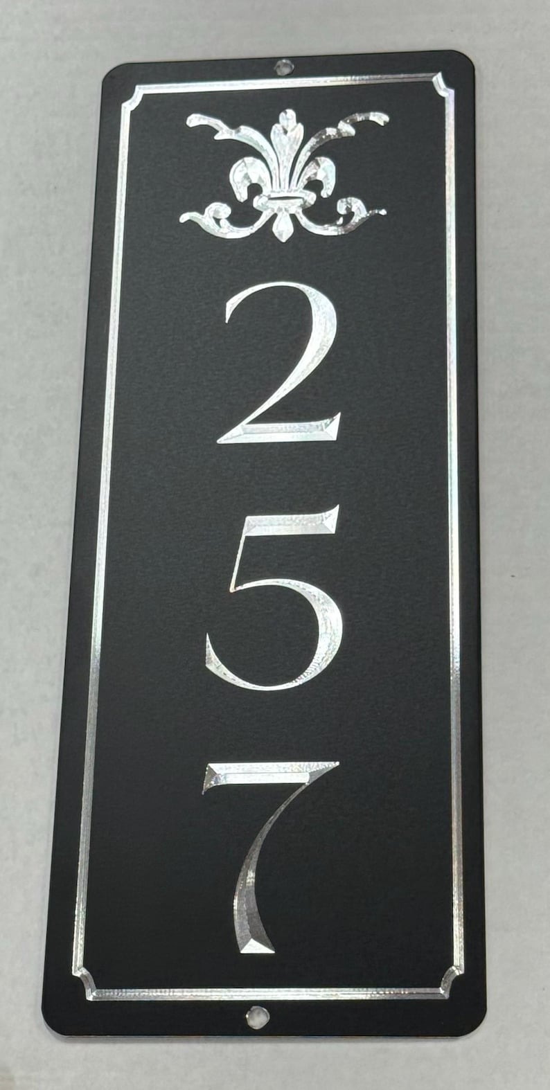 House Number Address Reflective Sign Mailbox Plaque Diamond Etched ...