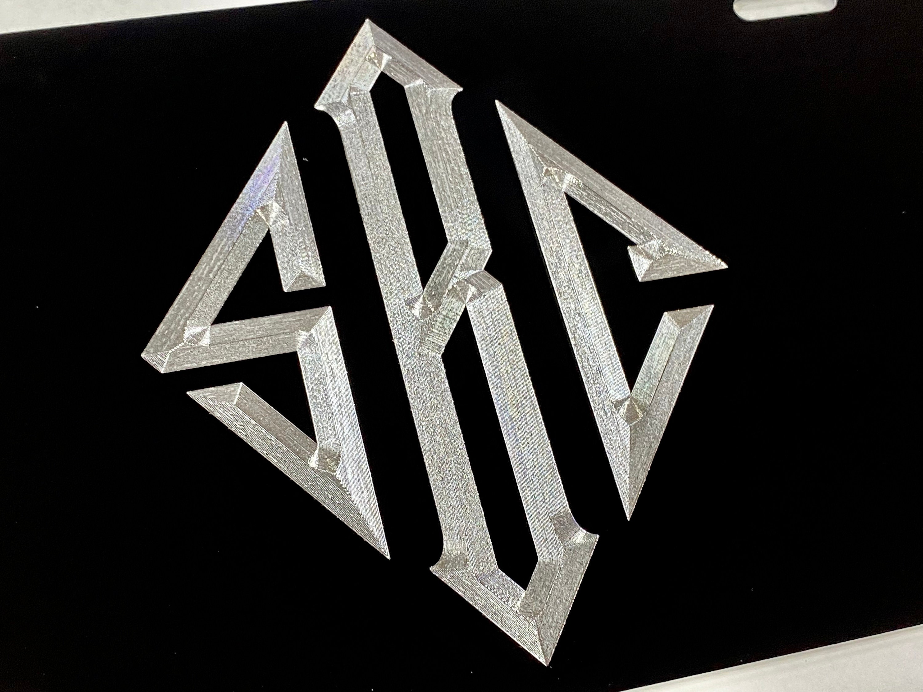 Engraved Custom Personalized Diamond Monogram License Plate Vanity ...