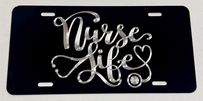 Engraved LPN RN Registered Nurse Life Gift License Plate Car Tag ...