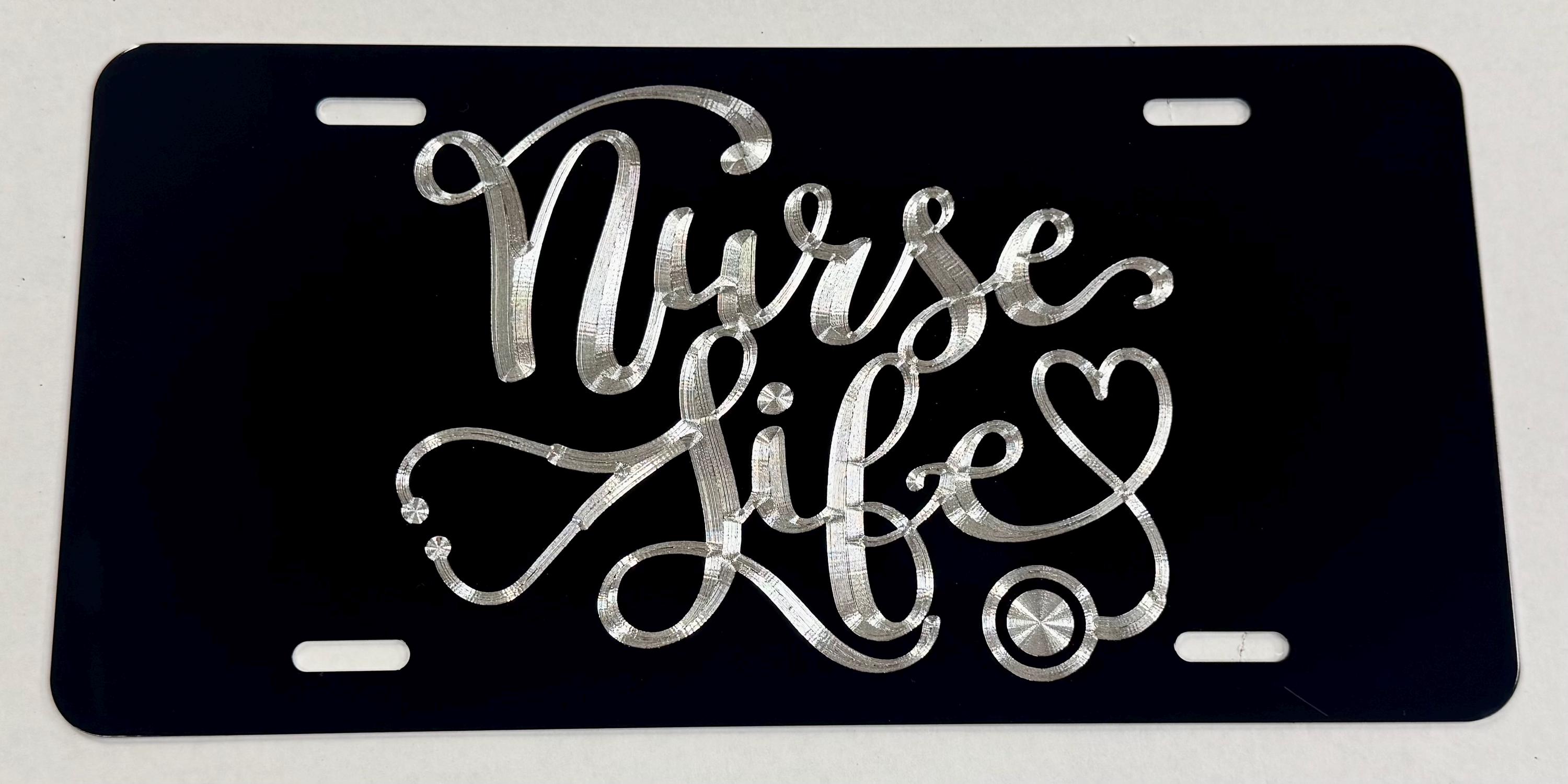 Engraved LPN RN Registered Nurse Life Gift License Plate Car Tag ...