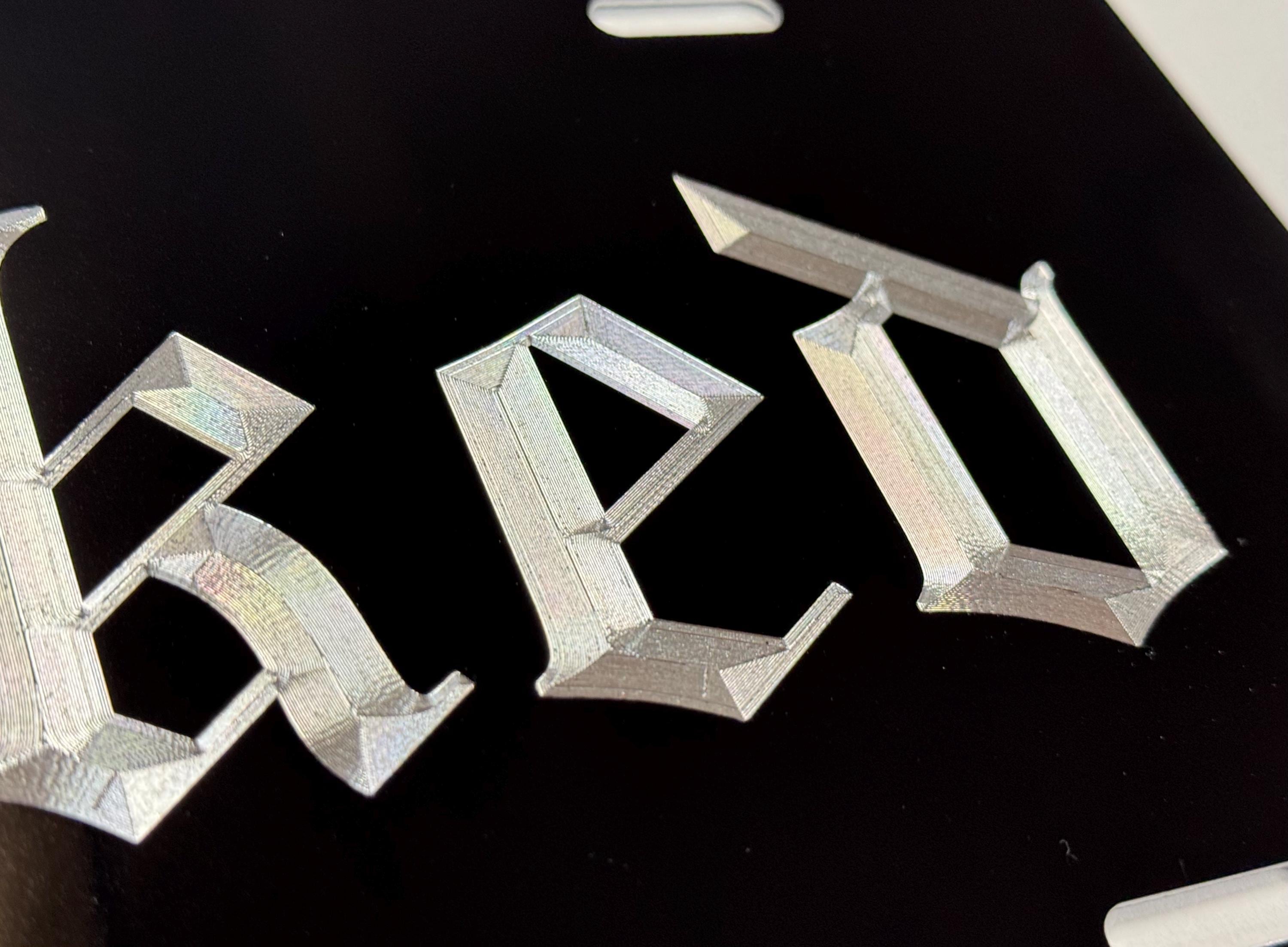 Inked Tattoo License Plate Vanity Front Car Tag Diamond Etched Engraved ...