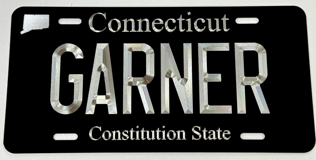 Connecticut CT State License Plate Engraved Front Car Tag Custom ...