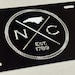 NC North Carolina State License Plate Car Tag Diamond Etched on Black ...