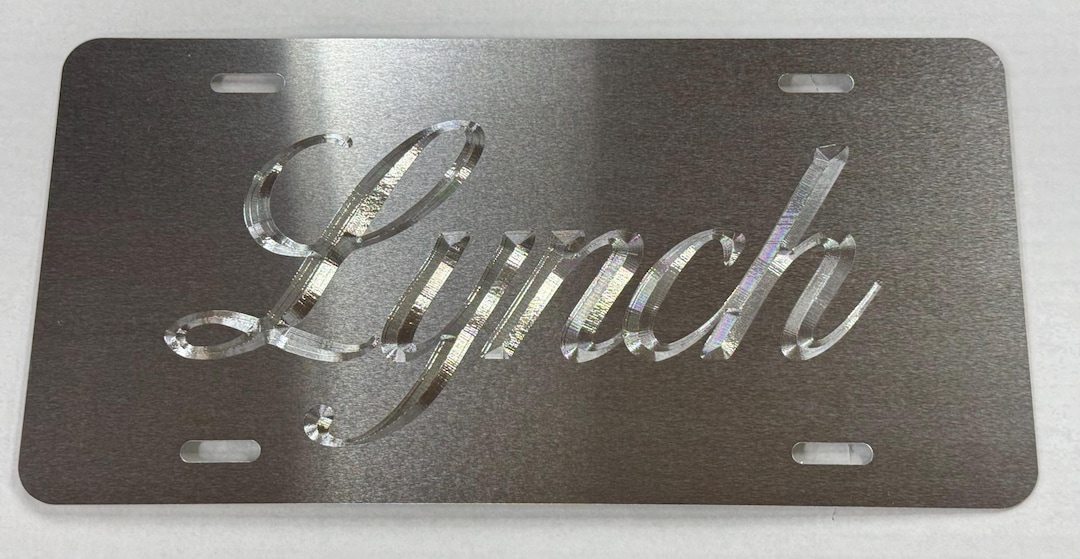 Engraved Custom Personalized Monogram License Plate Car Tag Diamond ...