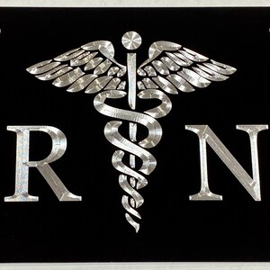 RN Registered Nurse License Plate Engraved Car Tag Silver Diamond ...