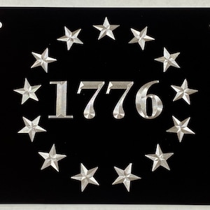 1776 Betsy Ross US Flag License Plate Patriotic Car Tag Diamond Etched ...
