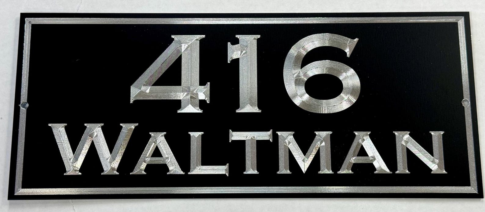 House Number Address Reflective Sign Mailbox Plaque Diamond Etched ...