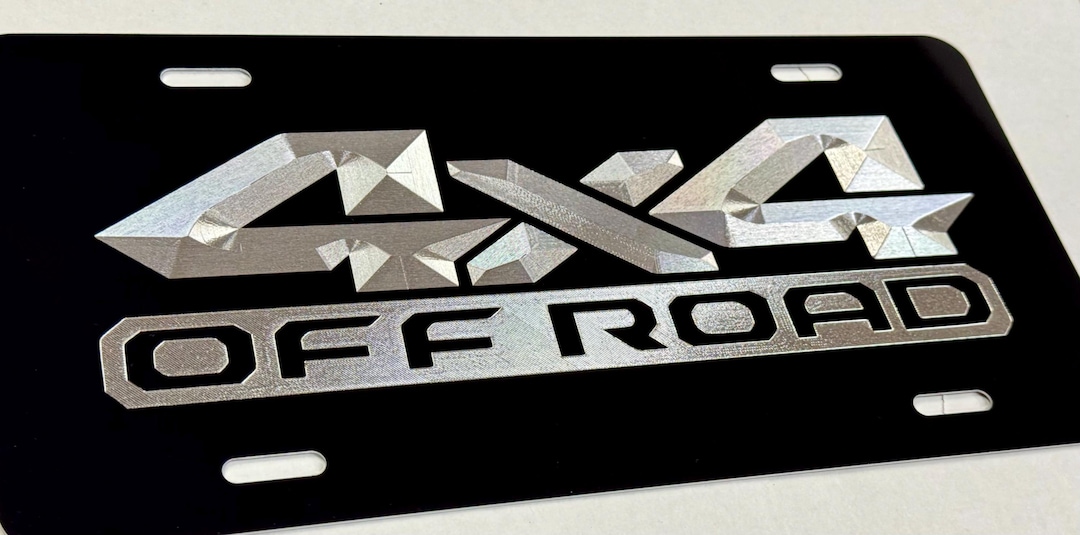 4x4 4WD off Road License Plate Car Tag Diamond Etched Engraved - Etsy