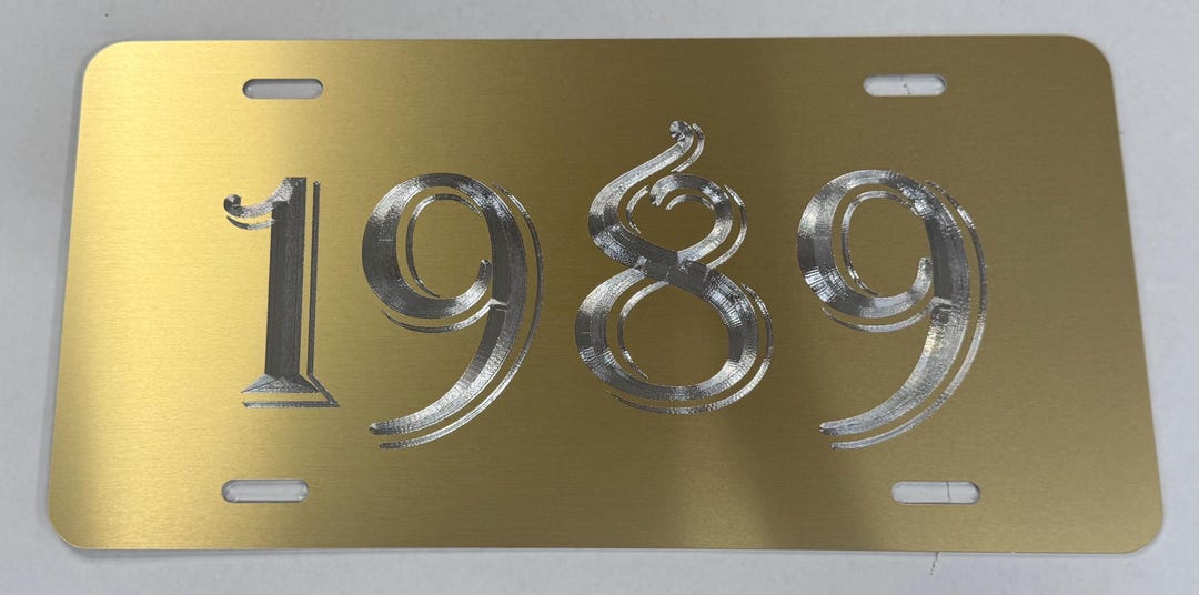 Silver Engraved Custom Personalized Name or Text License Plate Car Tag ...
