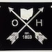Ohio State Flag License Plate Car Tag Diamond Etched Engraved on Black ...