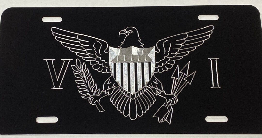 Engraved USVI US Virgin Islands Gift License Plate Car Tag Diamond ...