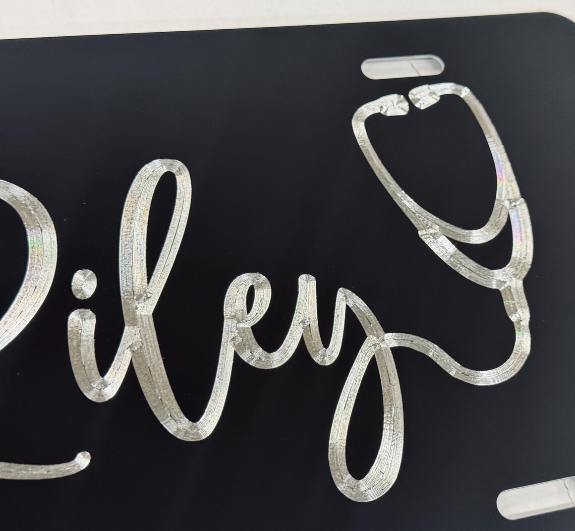 Custom Nurse License Plate RN LPN Car Tag Silver Diamond Etched ...