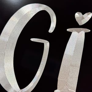 GIGI License Plate Car Tag Diamond Etched Engraved on Black Aluminum ...