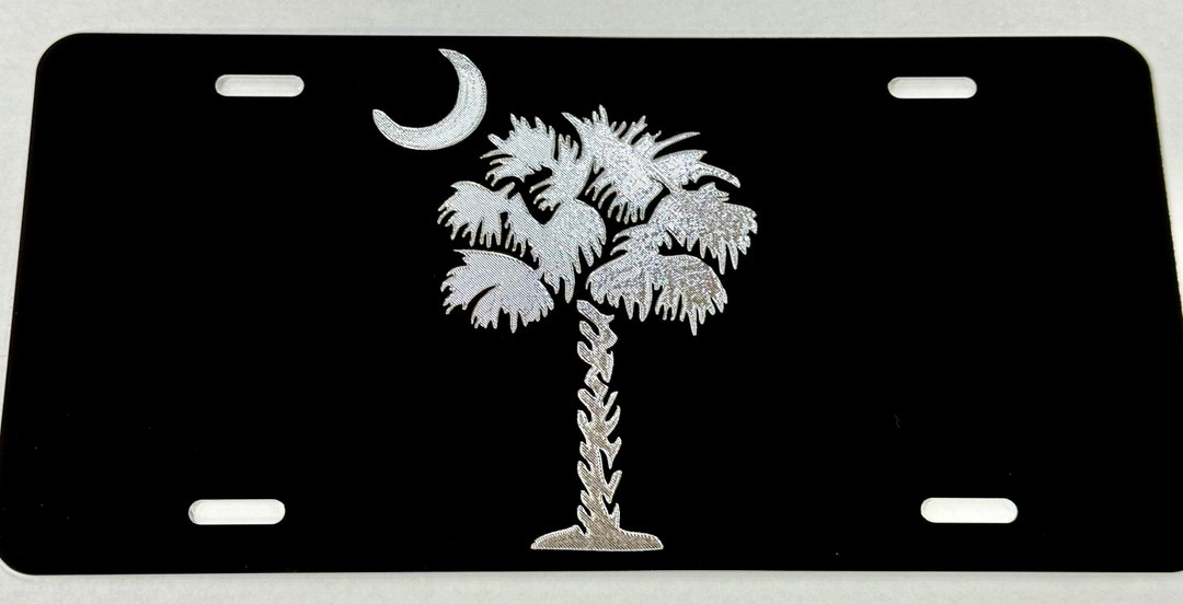 Engraved SC South Carolina State Palmetto Palm Tree License Plate Car ...