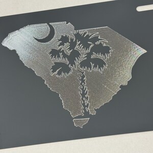 Engraved SC South Carolina State Palmetto Palm Tree License Plate Car ...