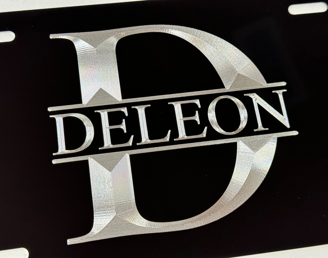 Name Initial Monogram License Plate Car Tag Vanity Front Custom Diamond ...