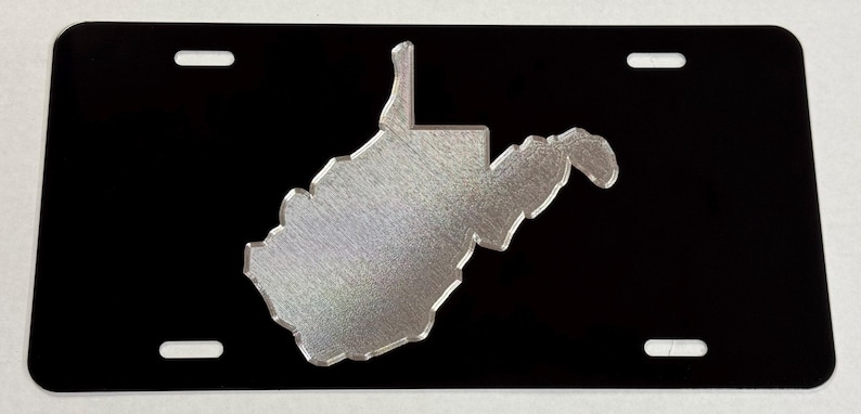 WV West Virginia State License Plate Car Tag Diamond Etched Engraved on ...