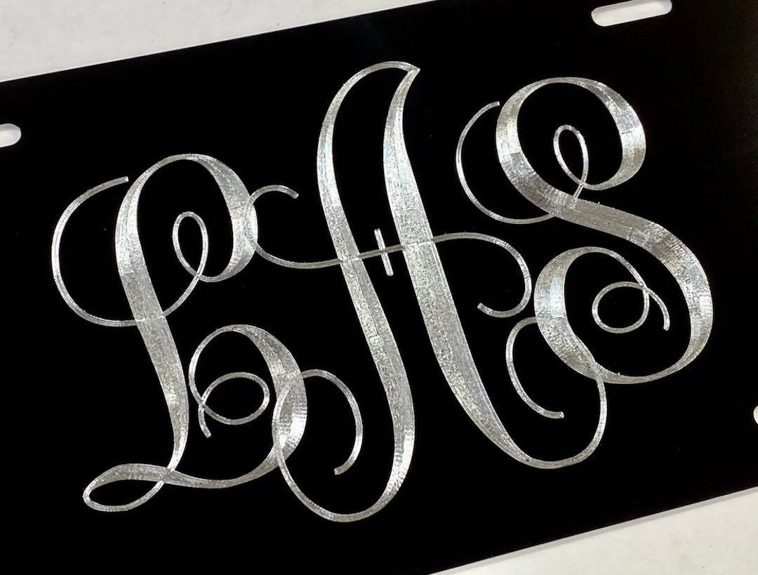 Engraved Custom Personalized Monogram License Plate Car Tag Diamond ...
