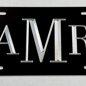 Engraved Custom Personalized Monogram License Plate Car Tag Diamond ...