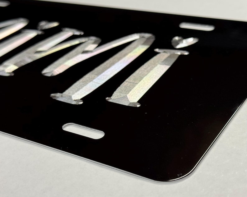 Engraved Mimi License Plate Front Vanity Car Tag Diamond Etched on ...