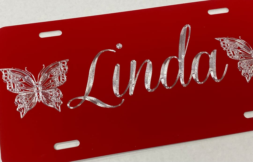 Butterfly Custom License Plate Personalized With YOUR Name Car Tag ...