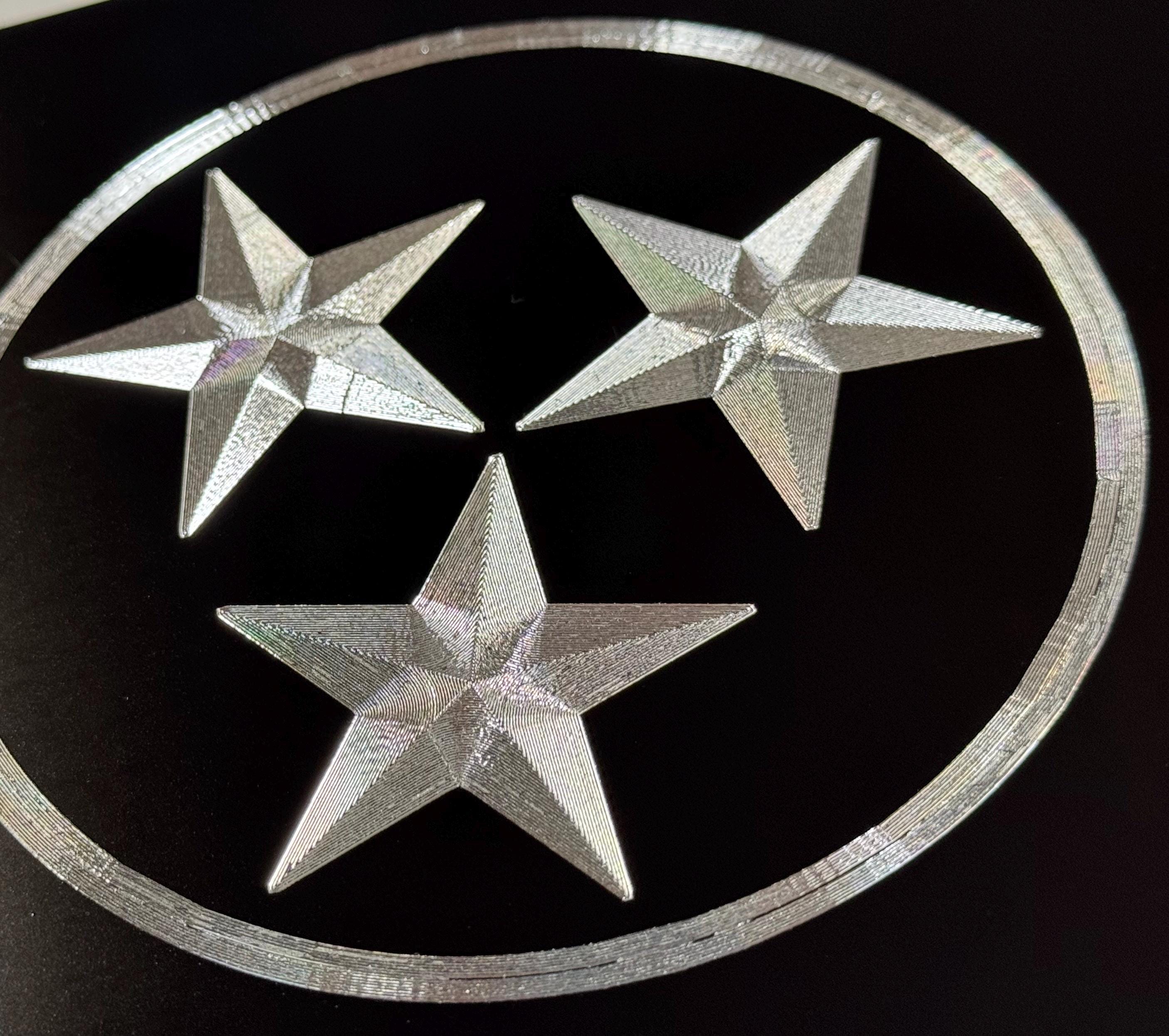 Tennessee TN State Star Flag License Plate Car Tag Diamond Etched ...