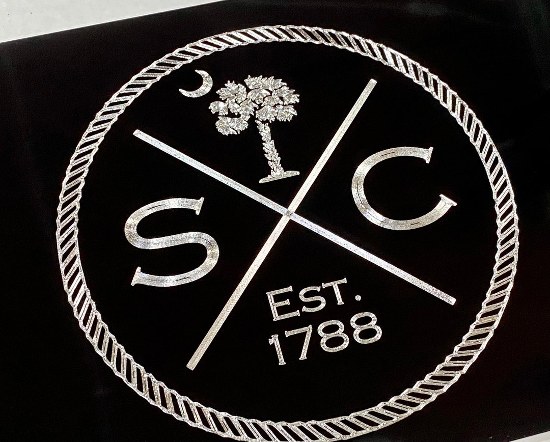 Engraved SC South Carolina State Palmetto Palm Tree License Plate Car ...