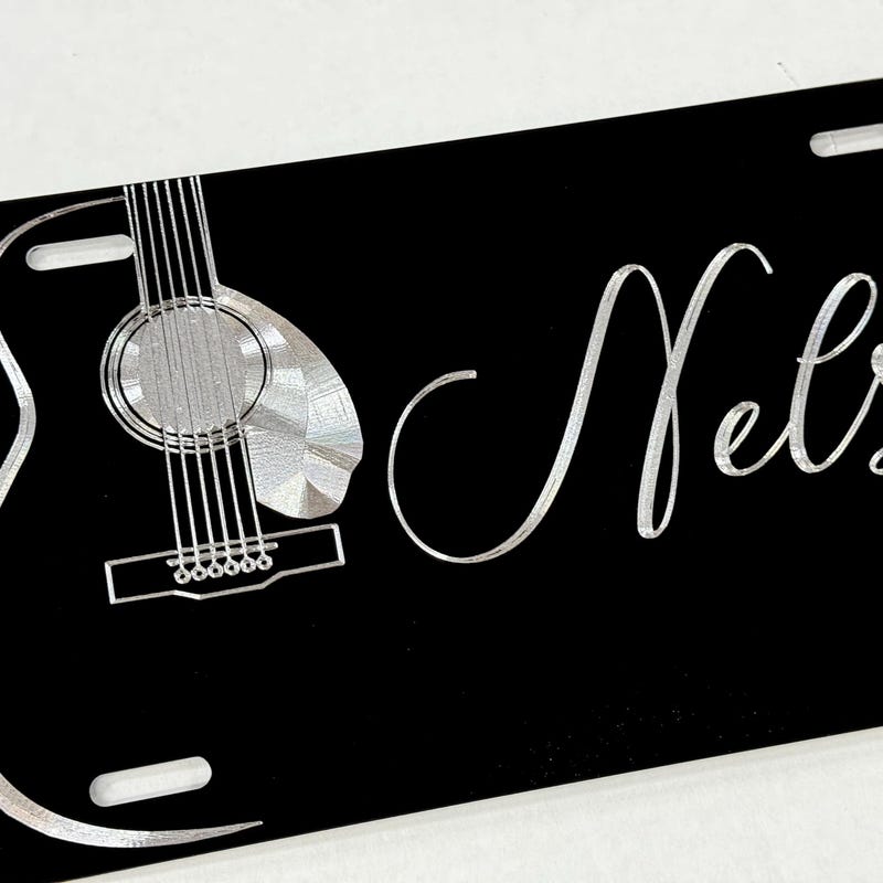 Guitar License Plate Frames - Etsy