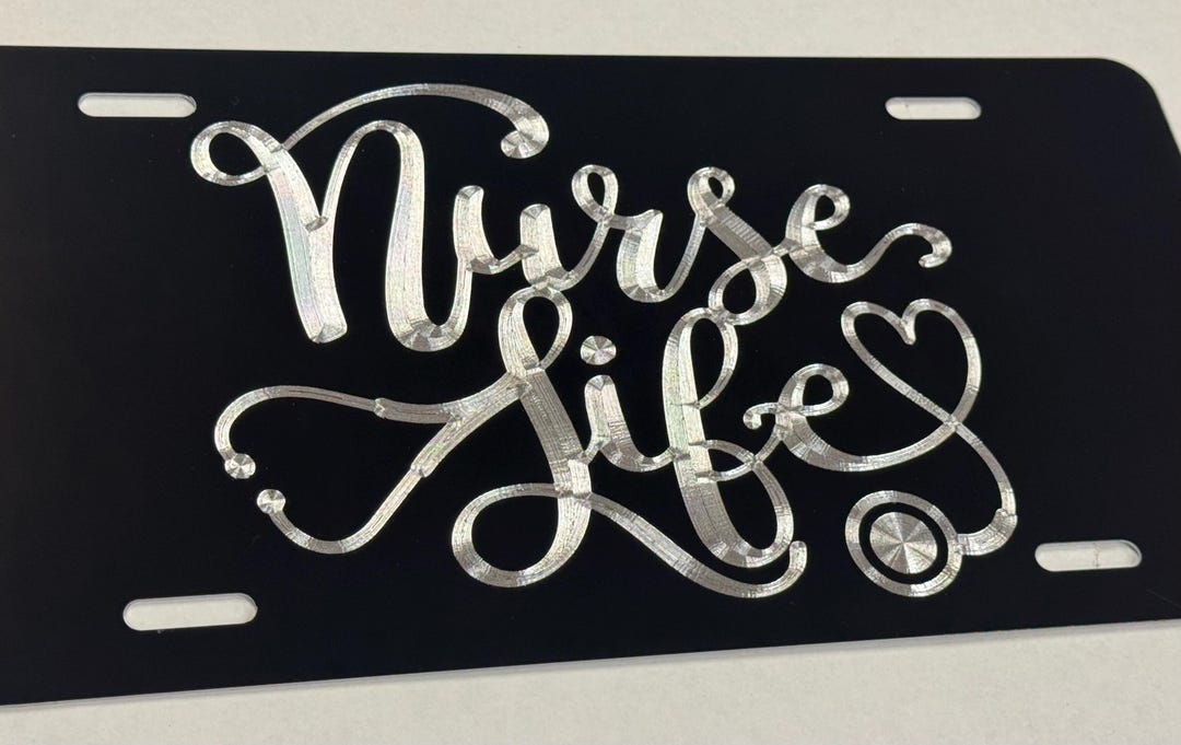 Engraved LPN RN Registered Nurse Life Gift License Plate Car Tag ...