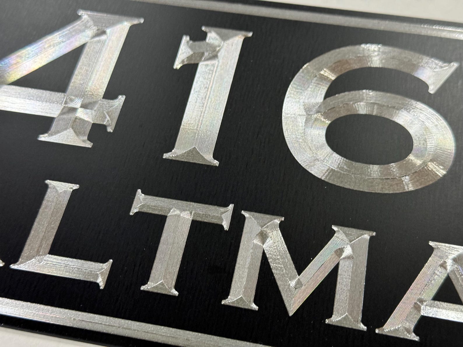 House Number Address Reflective Sign Mailbox Plaque Diamond Etched ...