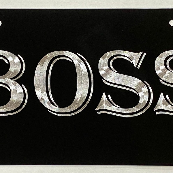 Boss License Plate - Etsy