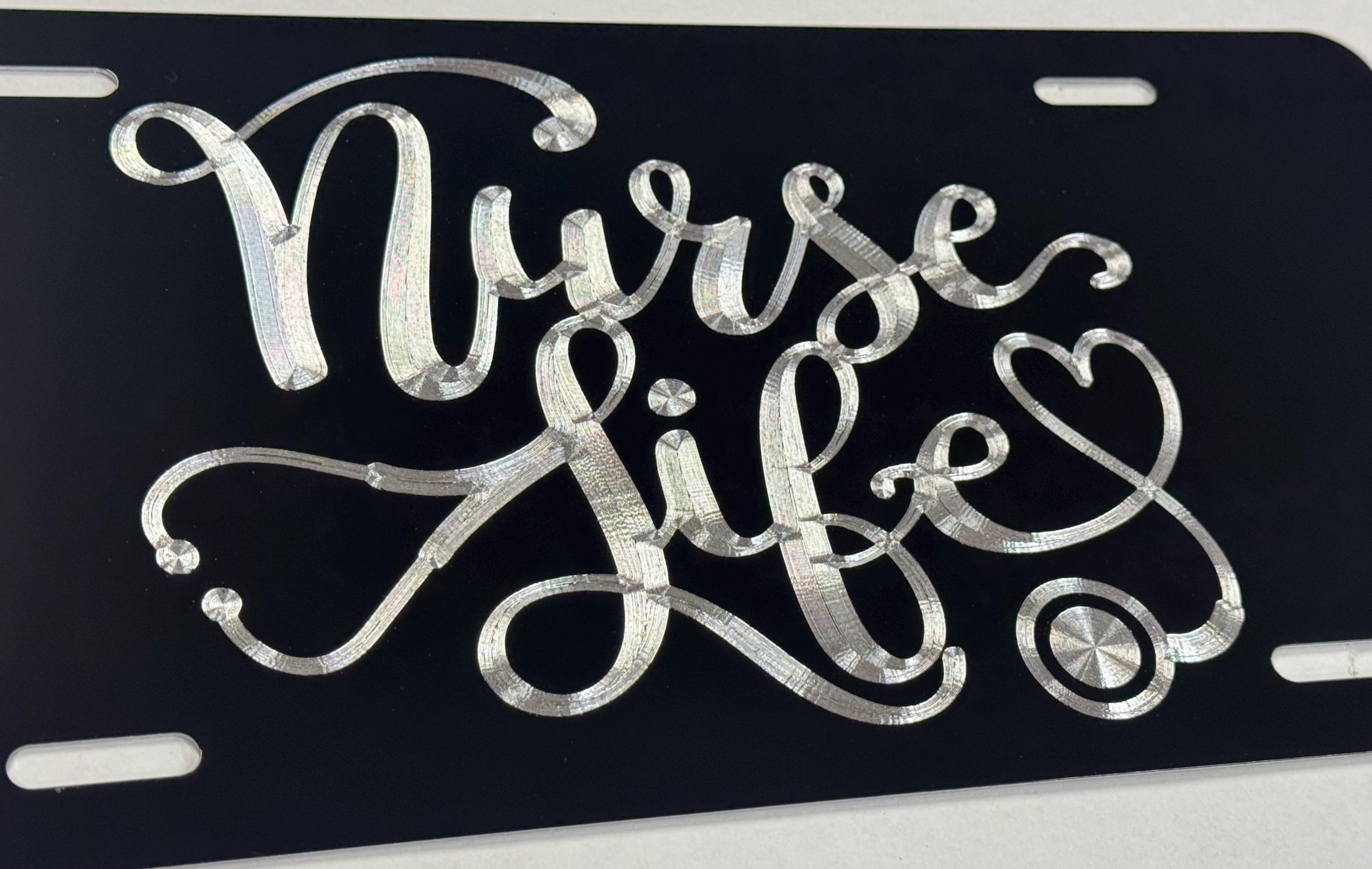 Engraved LPN RN Registered Nurse Life Gift License Plate Car Tag ...