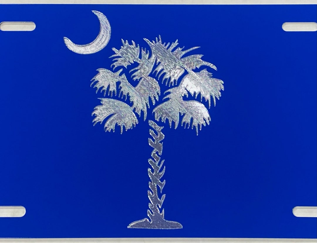 Engraved SC South Carolina State Palmetto Palm Tree License Plate Car ...