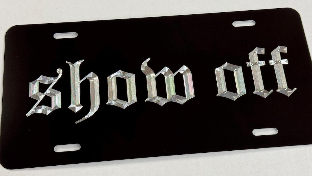 Custom License Plate Personalized Car Tag With Your Name or Text Silver ...