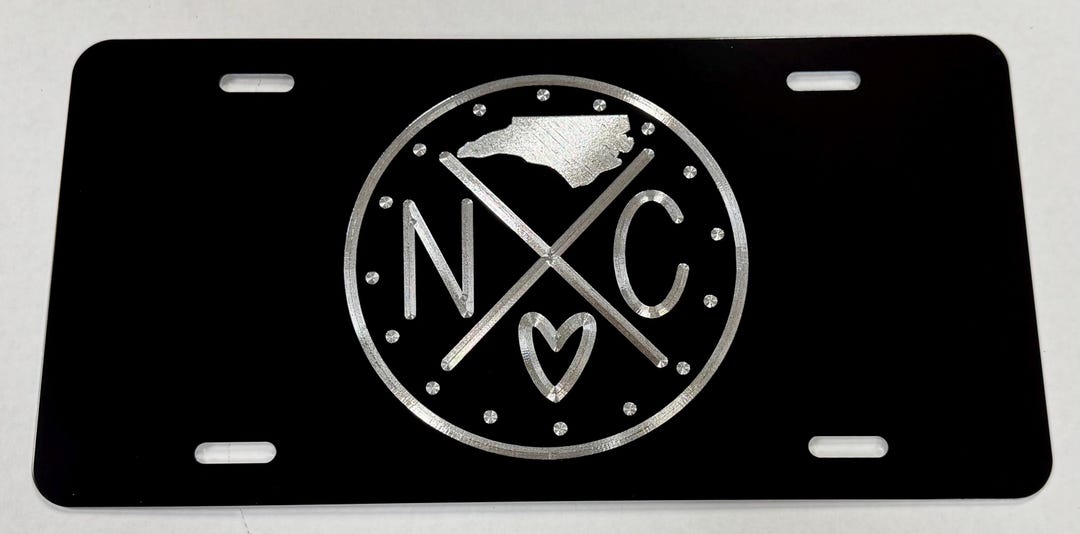 North Carolina NC State License Plate Vanity Front Car Tag Engraved ...
