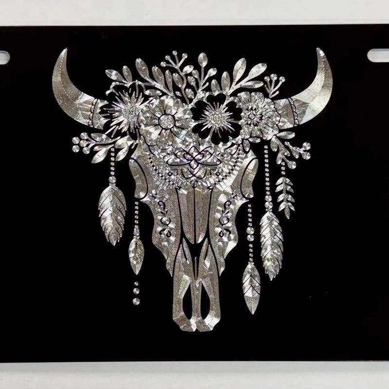 Floral License Plate - Etsy