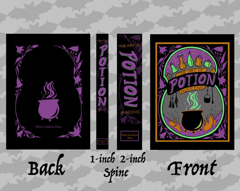 Potions Spellbook Cover Printable Halloween Decoration Spell - Etsy