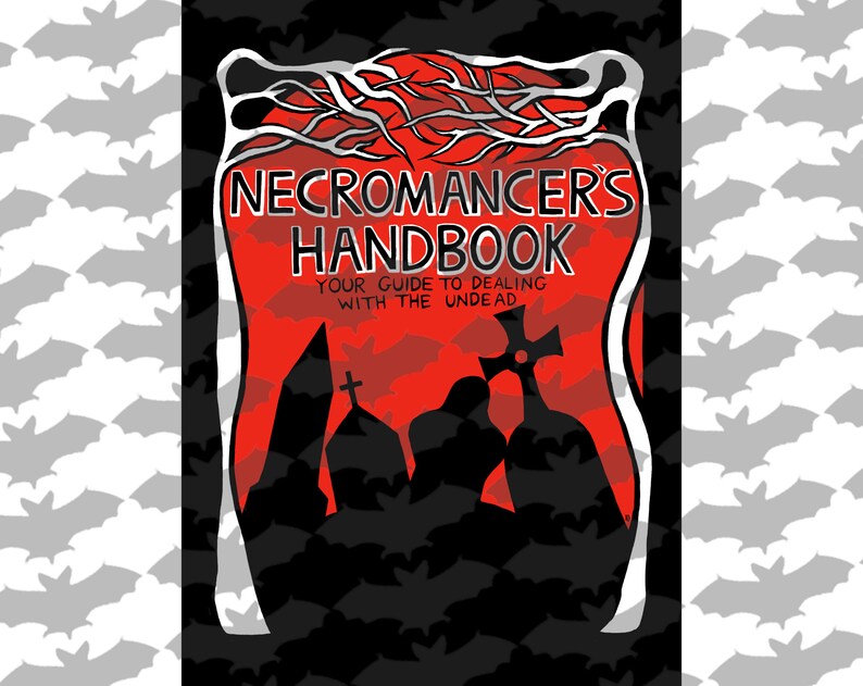 Halloween Printable Book Cover, Necromancer's Handbook, Spellbook - Etsy